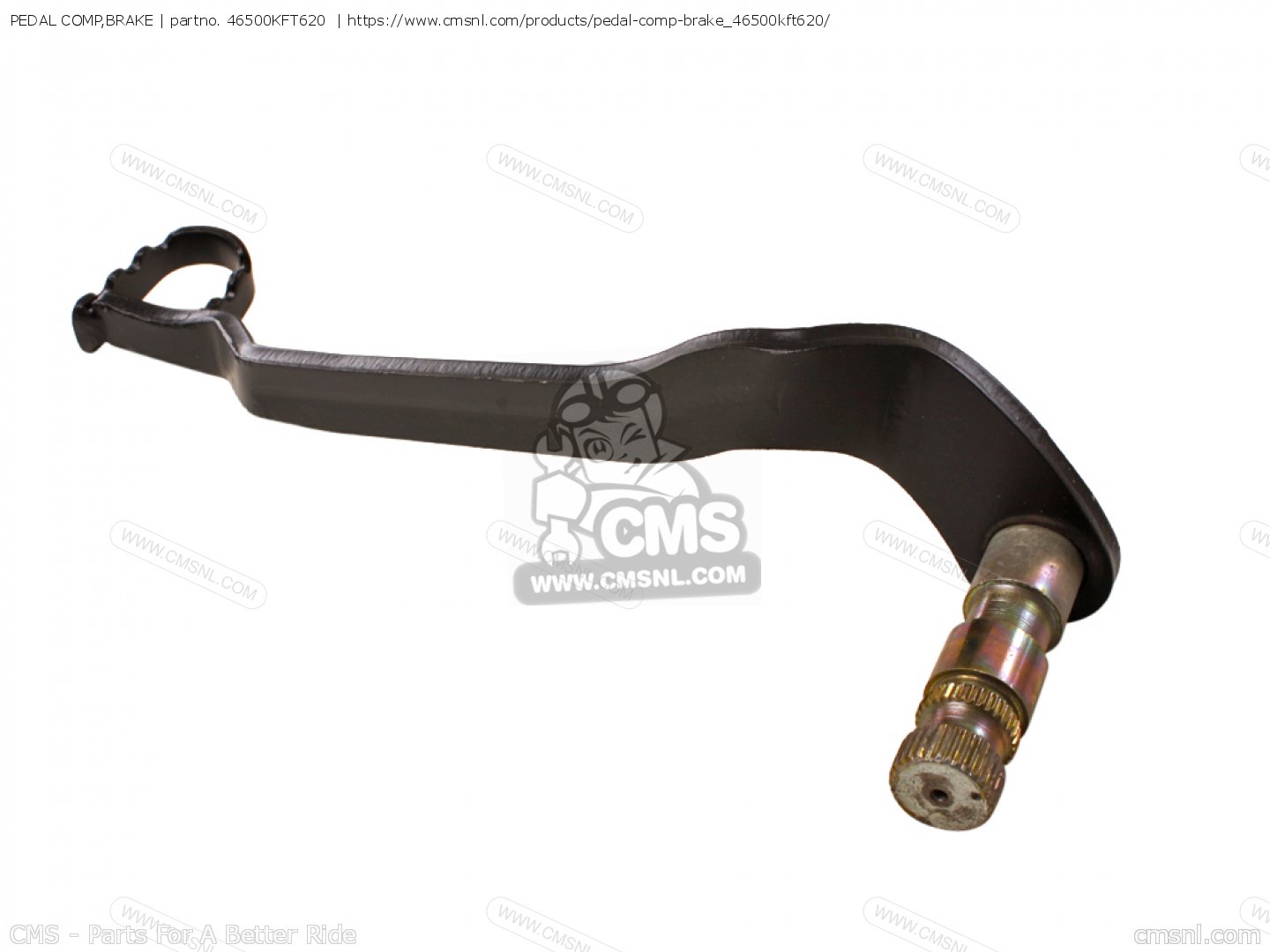 46500KFT620: Pedal Comp,brake Honda - buy the 46500-KFT-620 at CMSNL