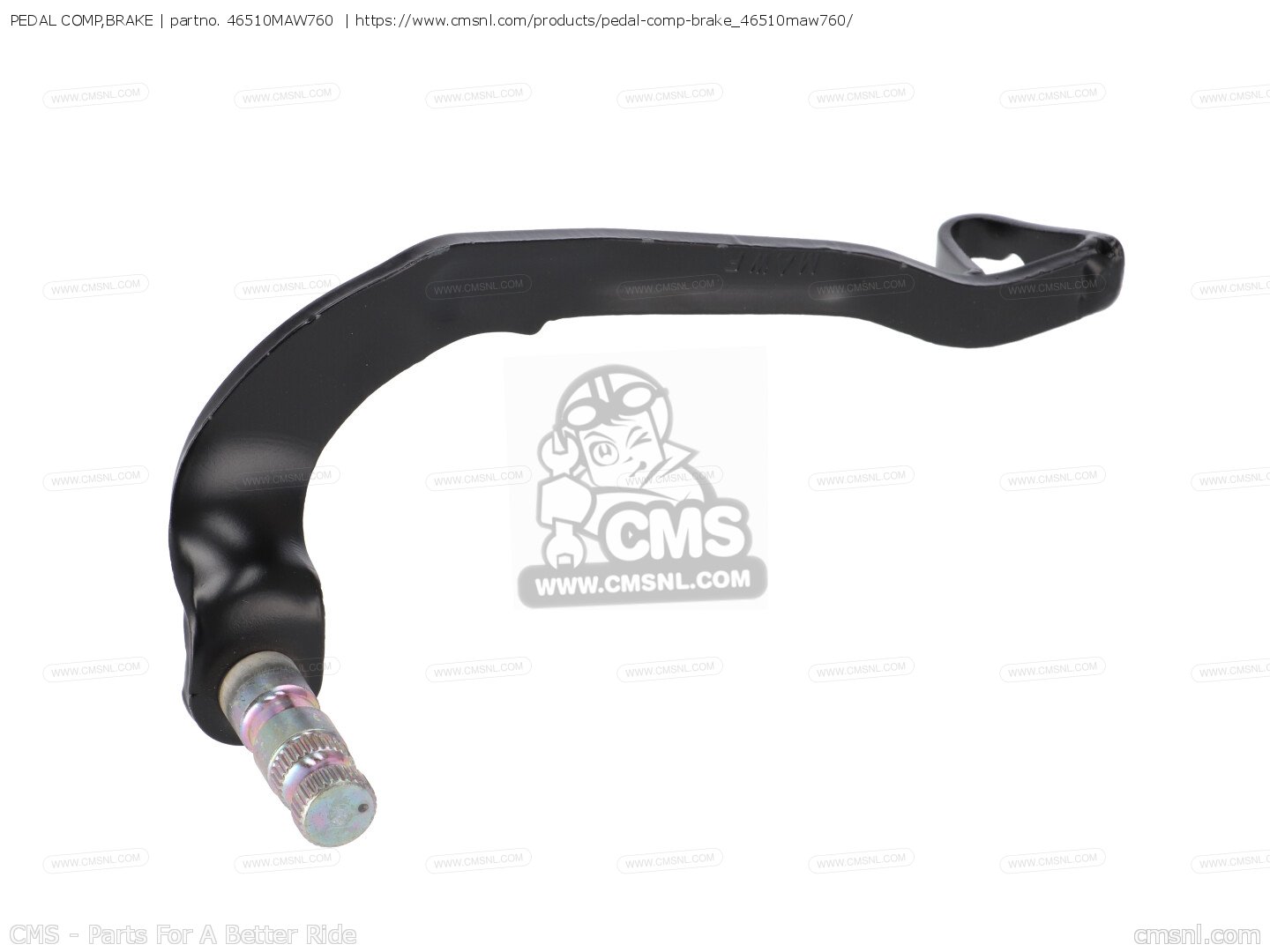 46510MAW760: Pedal Comp,brake Honda - buy the 46510-MAW-760 at CMSNL