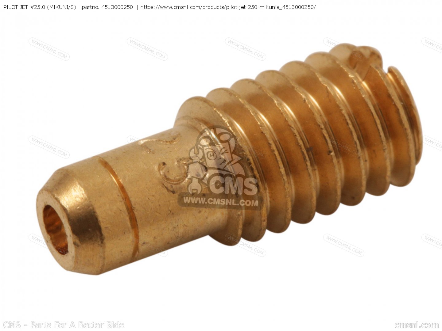 4513000250: Pilot Jet #25.0 (mikuni/s) Kitaco - buy the 451-3000250 at ...