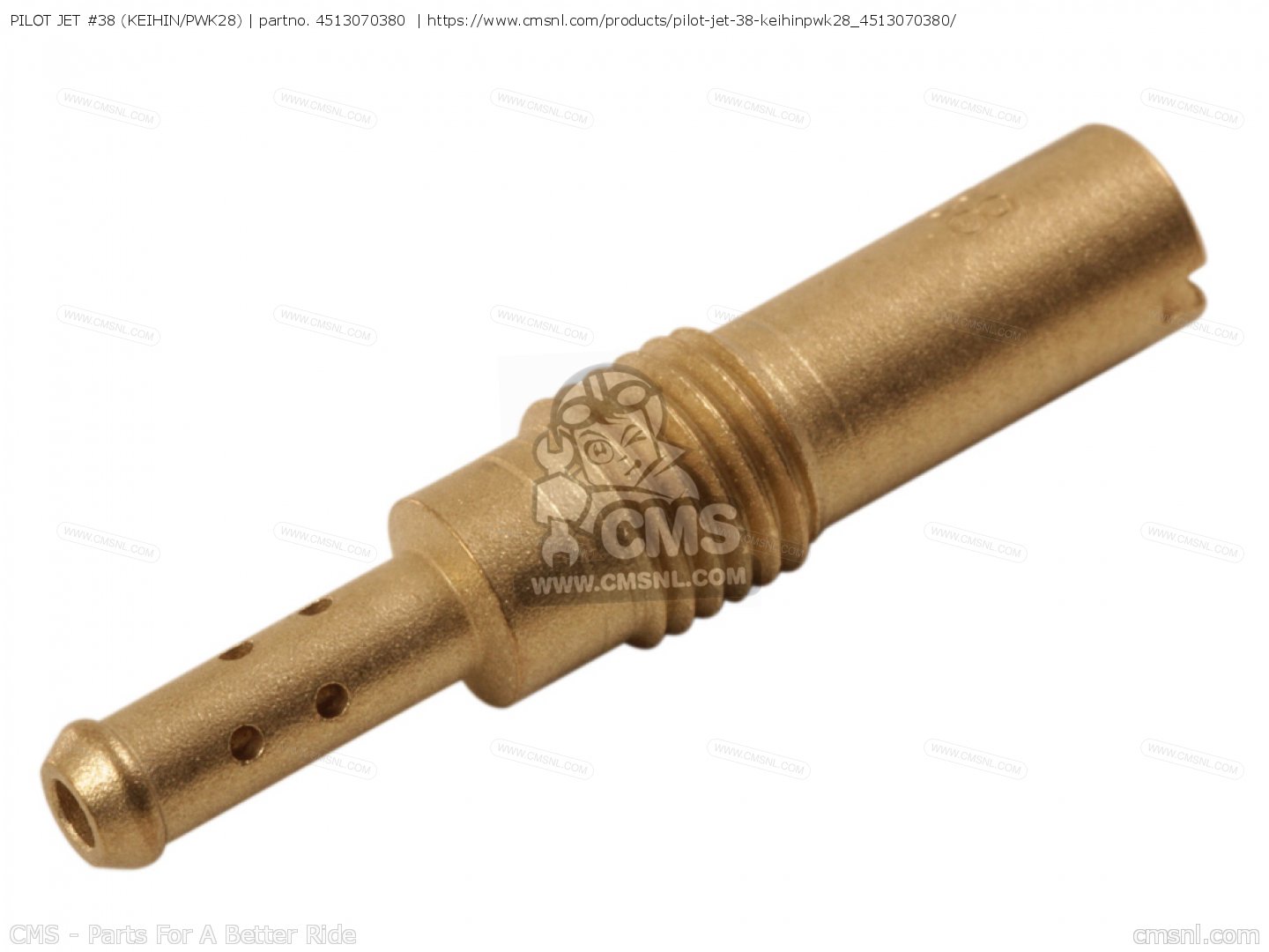 4513070380: PILOT JET #38 (KEIHIN/PWK28) Kitaco - buy the 451-3070380 ...