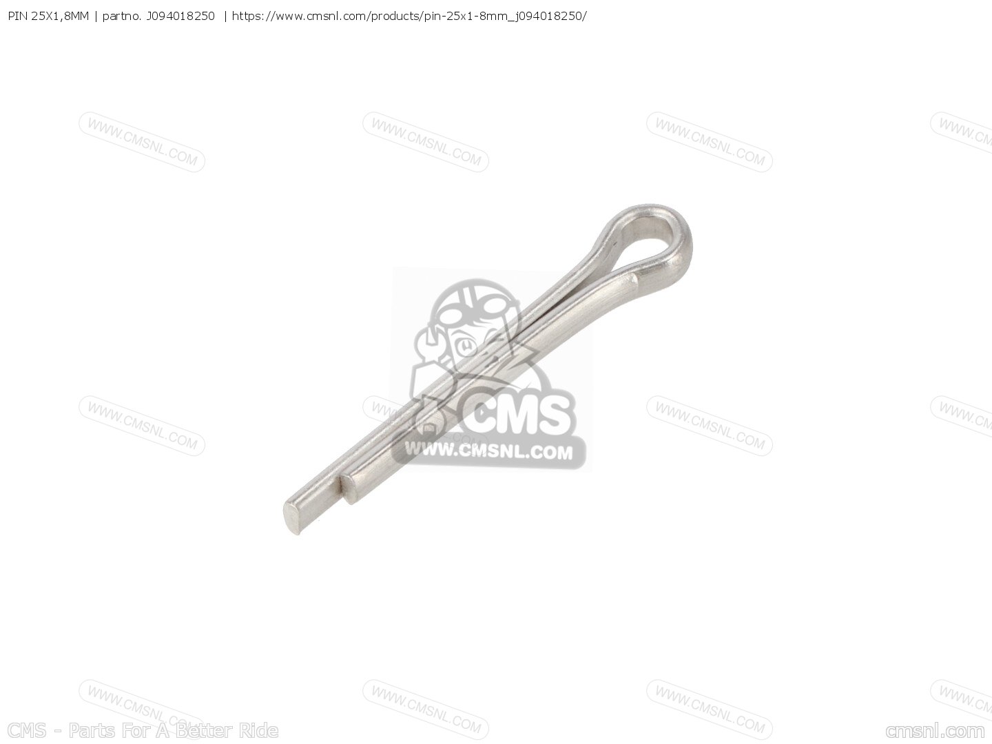 J094018250 : PIN 25X1,8MM KTM - acheter le J094018250 à CMSNL