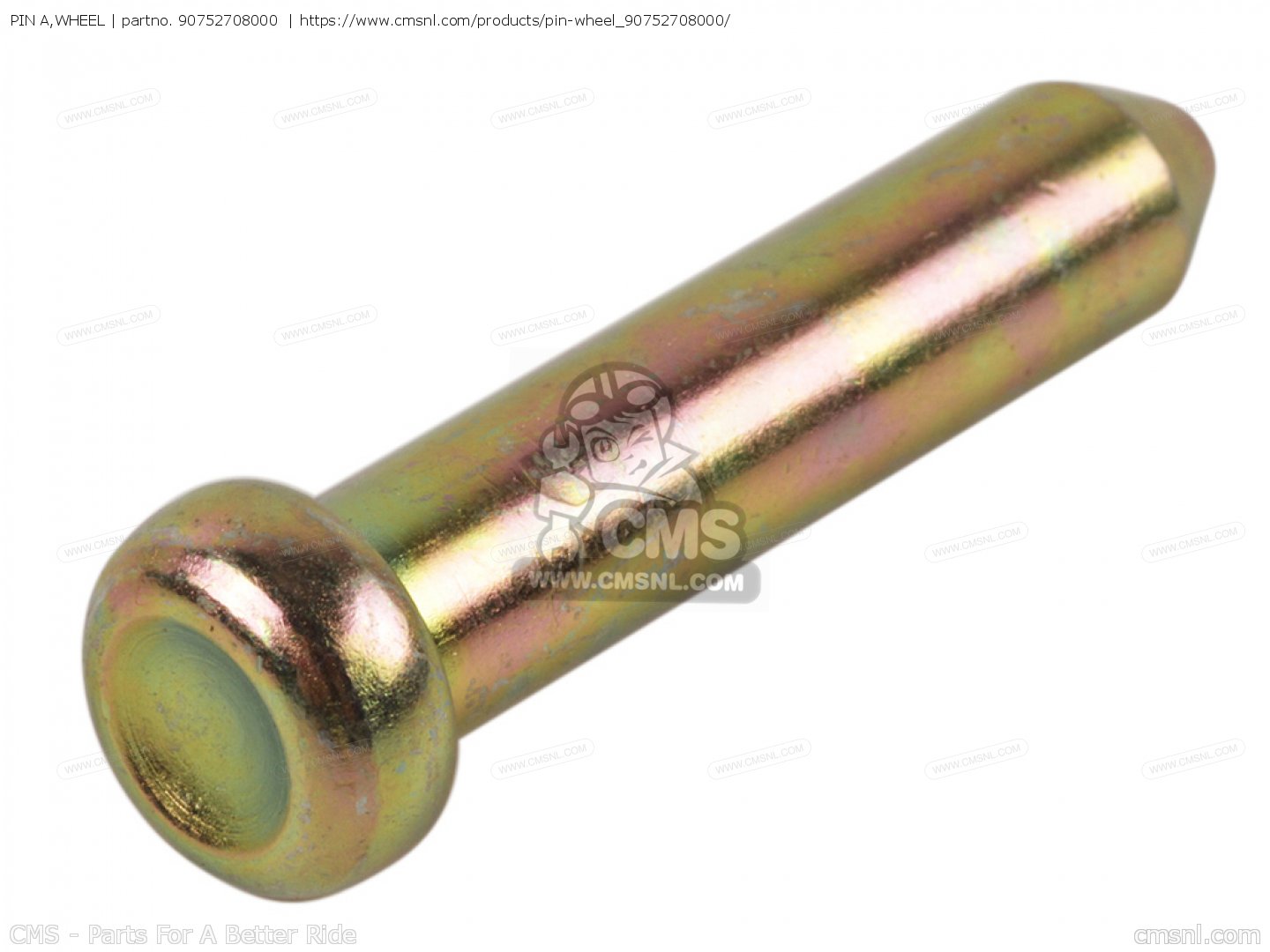 90752708000: PIN A,WHEEL Honda - buy the 90752-708-000 at CMSNL