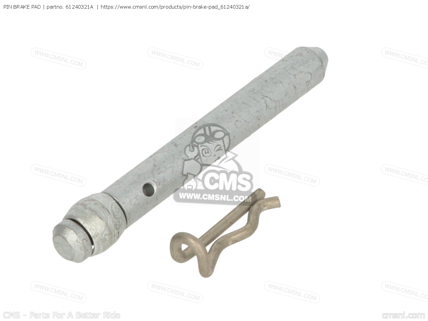 61240321A: PIN BRAKE PAD Ducati - buy the 61240321A at CMSNL