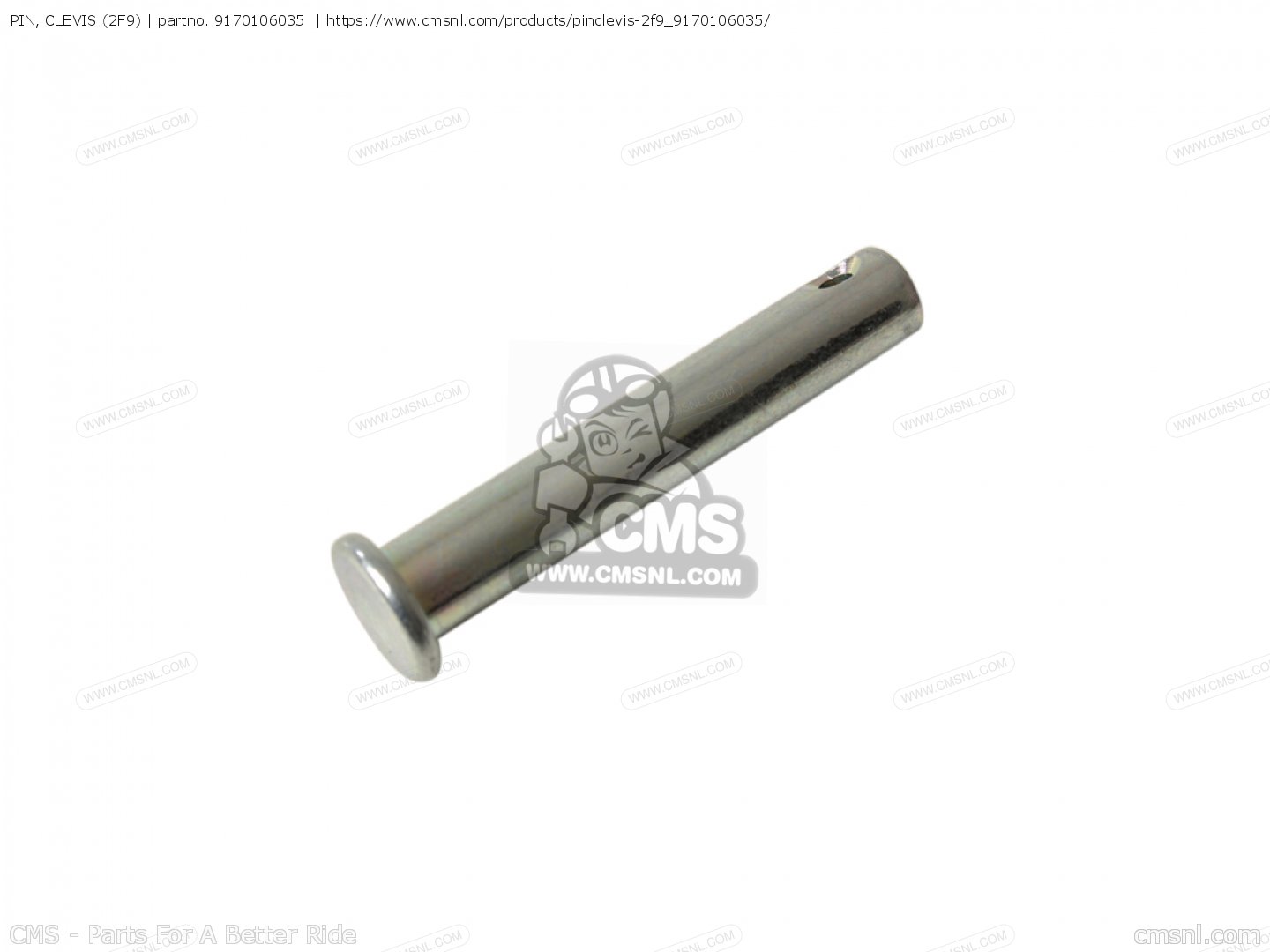 9170106035: PIN, CLEVIS (2F9) Yamaha - buy the 91701-06035-00 at CMSNL