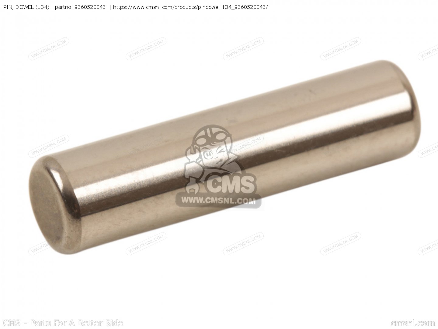 9360520043: PIN, DOWEL (134) Yamaha - buy the 93605-20043-00 at CMSNL