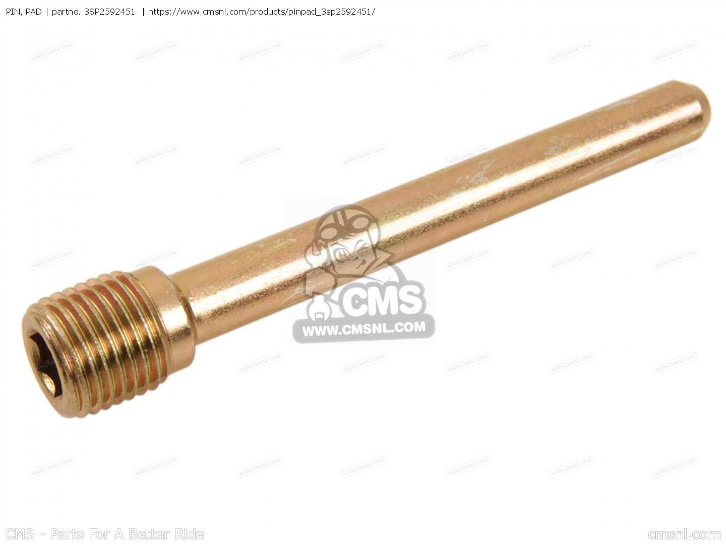 3SP2592451: PIN, PAD Yamaha - buy the 3SP-25924-51-00 at CMSNL