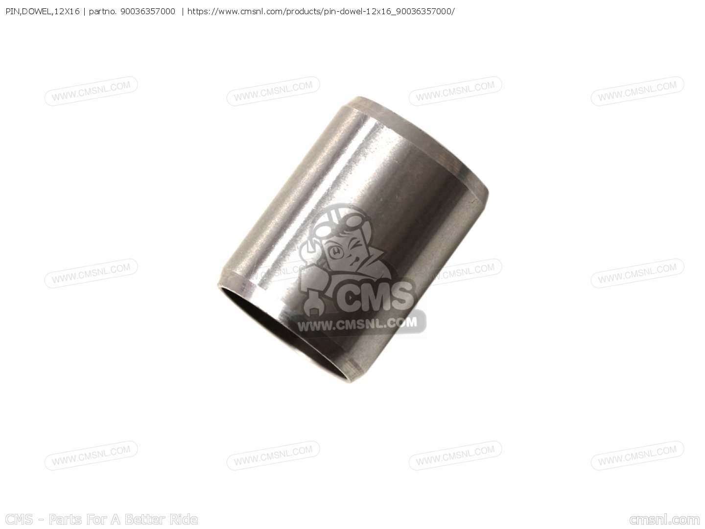 90036357000: PIN,DOWEL,12X16 Honda - buy the 90036-357-000 at CMSNL