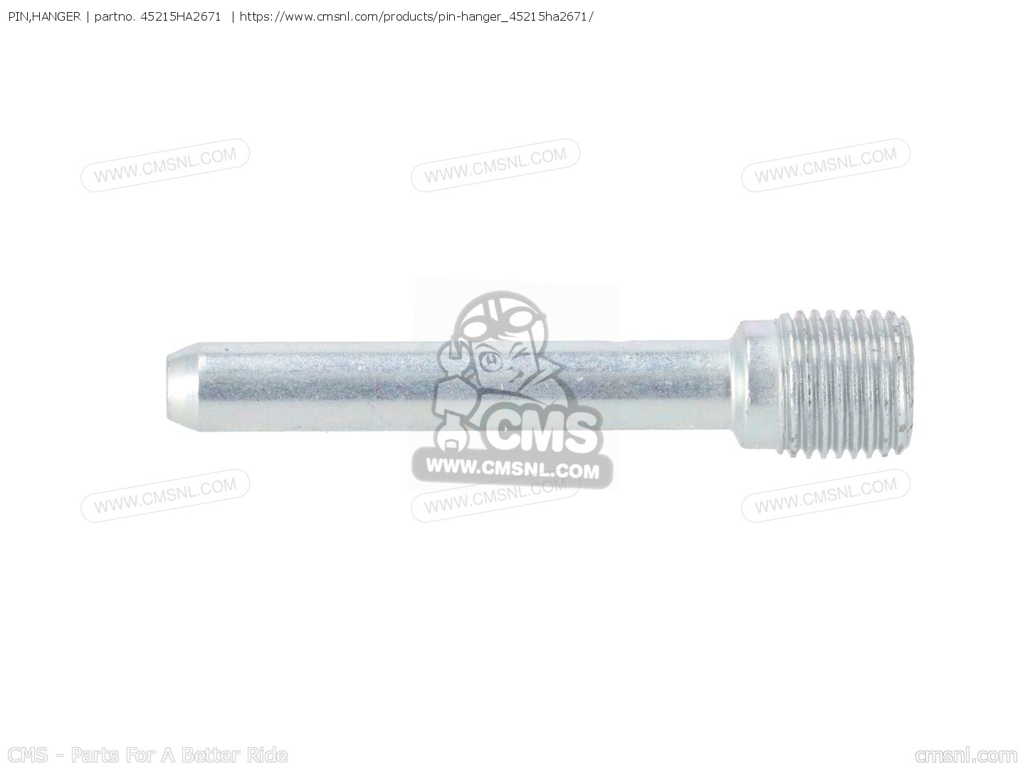 45215HA2671: PIN,HANGER Honda - buy the 45215-HA2-671 at CMSNL