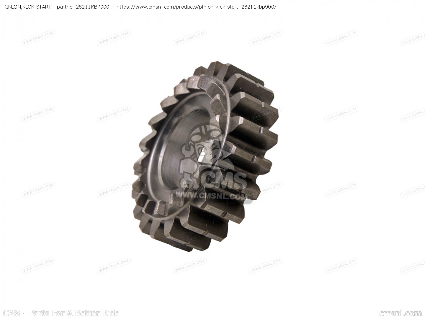 28211KBP900: PINION,KICK START Honda - buy the 28211-KBP-900 at CMSNL
