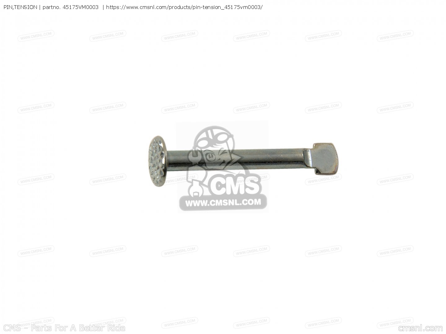 45175VM0003: PIN,TENSION Honda - buy the 45175-VM0-003 at CMSNL