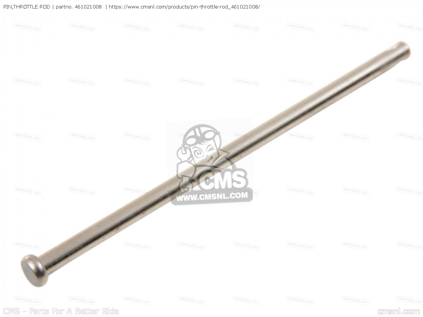 461021008: PIN,THROTTLE ROD Kawasaki - buy the 46102-1008 at CMSNL