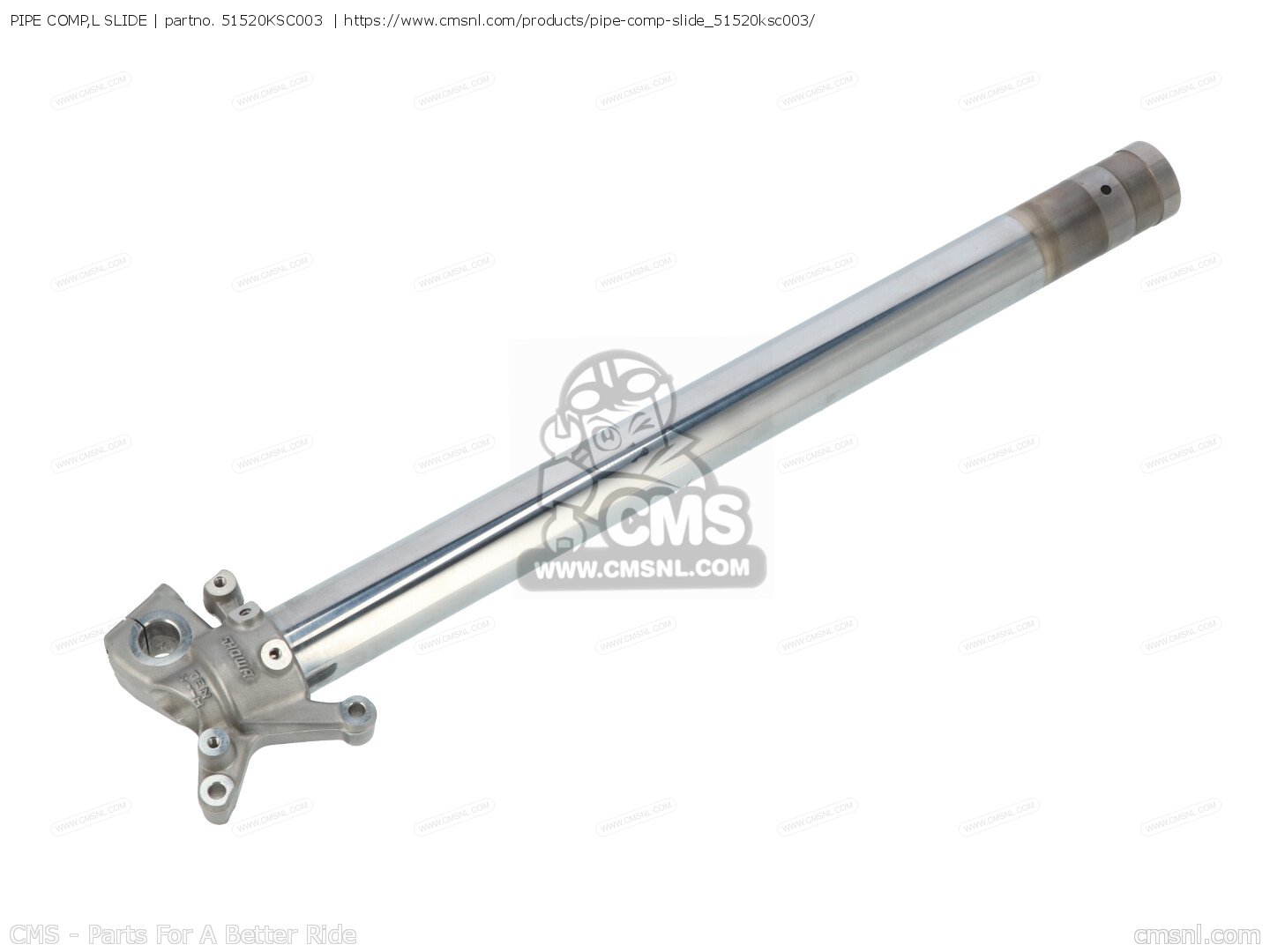 51520KSC003: PIPE COMP,L SLIDE Honda - buy the 51520-KSC-003 at CMSNL
