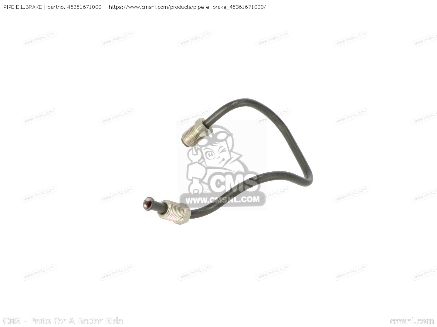 46361671000: PIPE E,L.BRAKE Honda - buy the 46361-671-000 at CMSNL