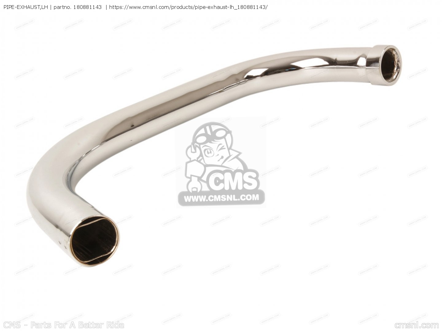 180881143: Pipe-exhaust,lh Kawasaki - buy the 18088-1143 at CMSNL