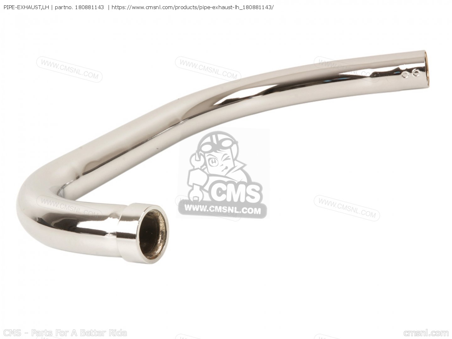 180881143: Pipe-exhaust,lh Kawasaki - buy the 18088-1143 at CMSNL
