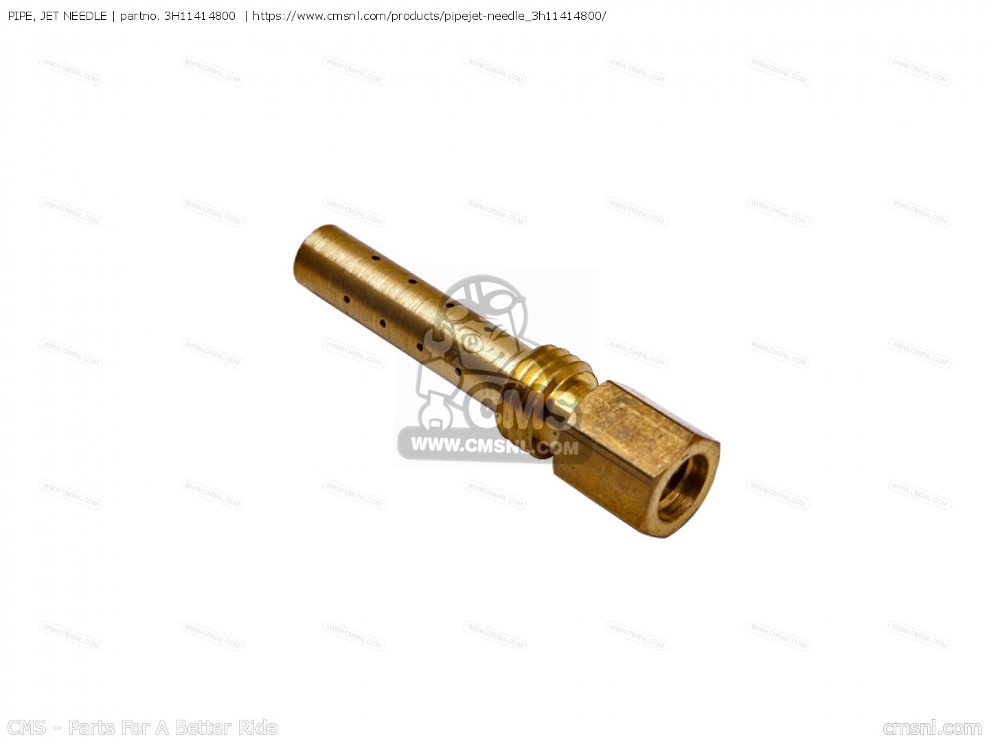 3H11414800: PIPE, JET NEEDLE Yamaha - buy the 3H1-14148-00-00 at CMSNL