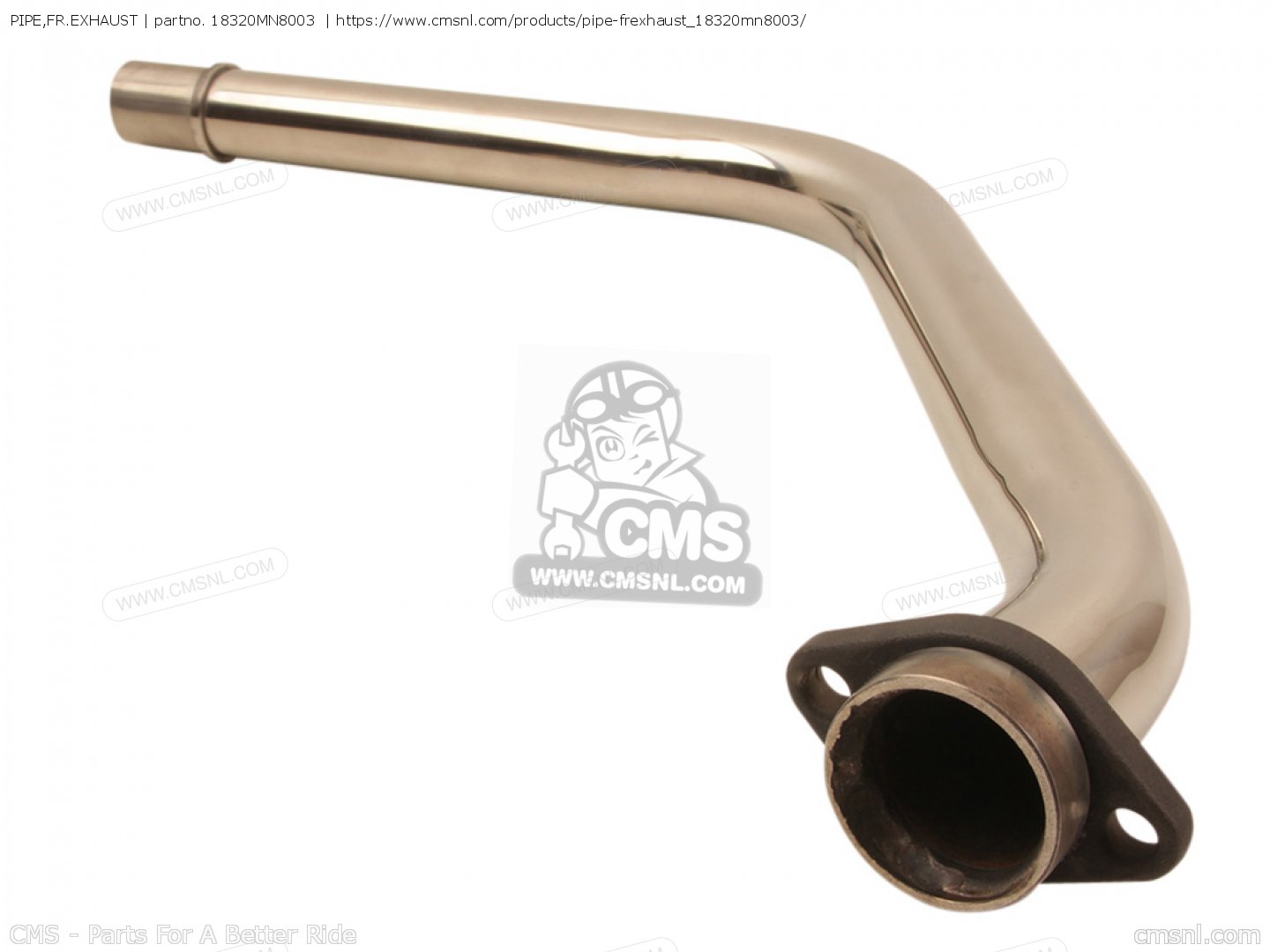 18320MN8003: PIPE,FR.EXHAUST Honda - buy the 18320-MN8-003 at CMSNL
