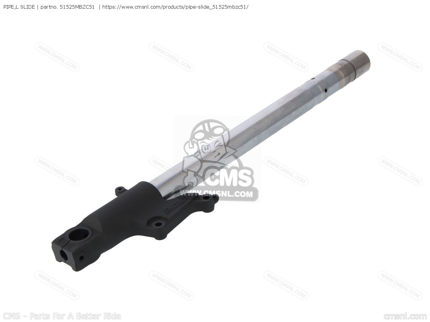 51525MBZC51: PIPE,L SLIDE Honda - buy the 51525-MBZ-C51 at CMSNL