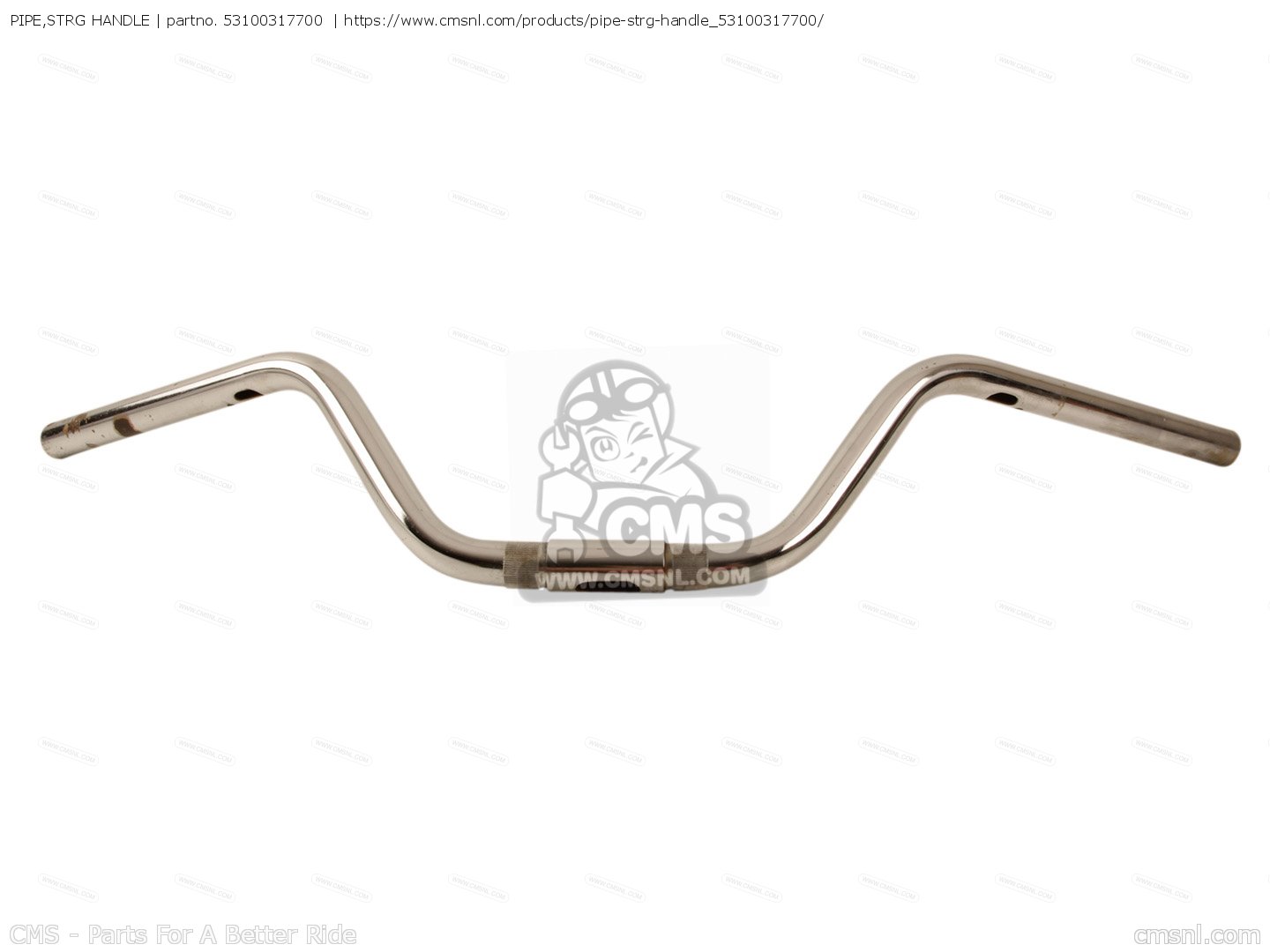 53100317700: PIPE,STRG HANDLE Honda - buy the 53100-317-700 at CMSNL