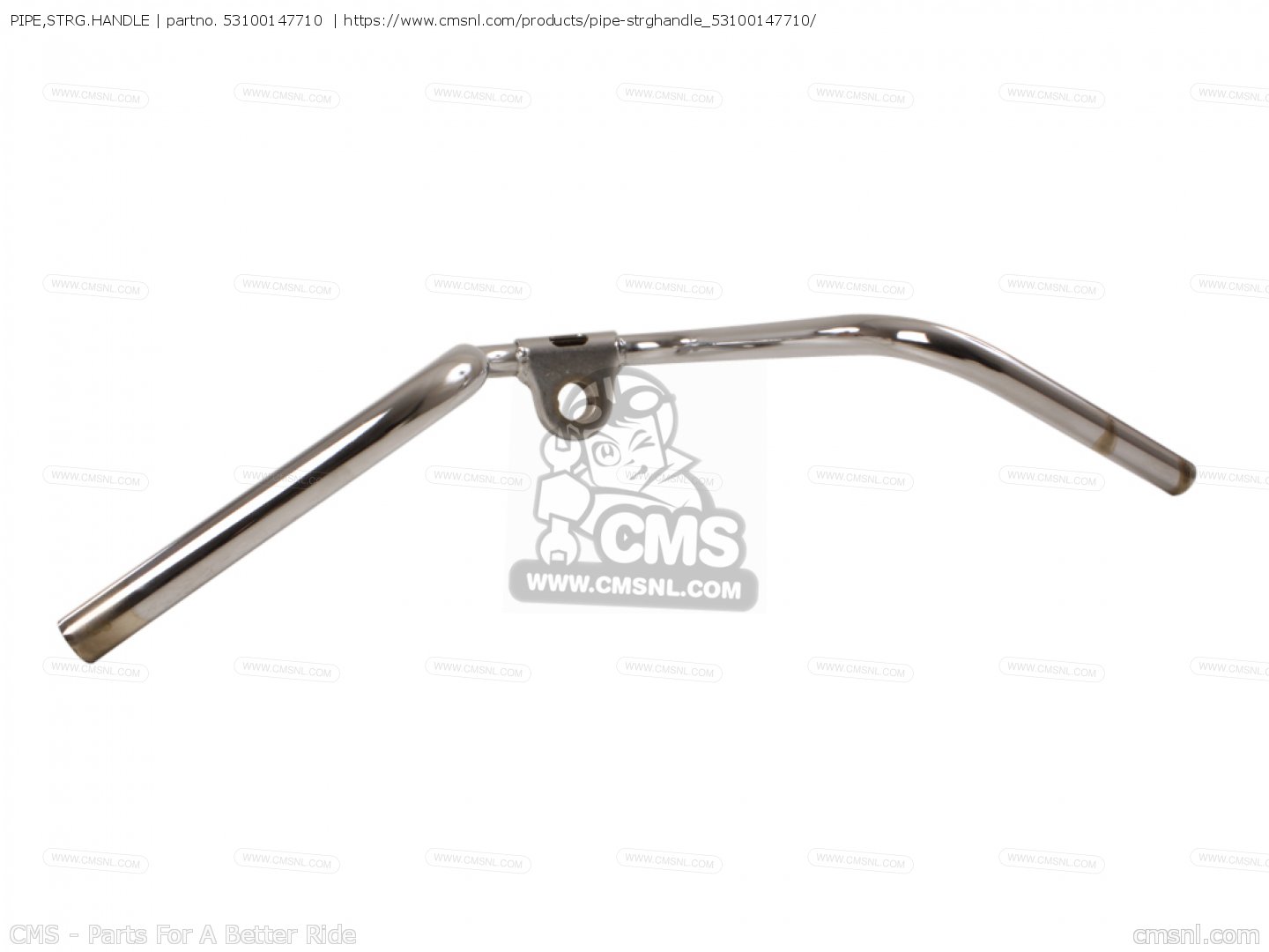 53100147710: PIPE,STRG.HANDLE Honda - buy the 53100-147-710 at CMSNL