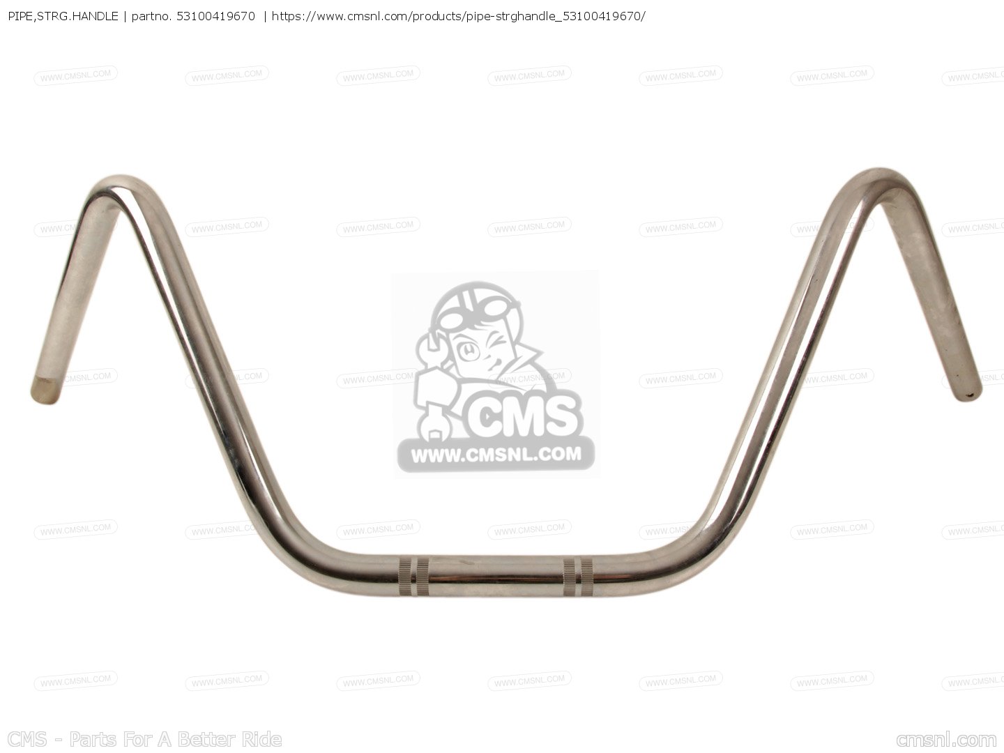 53100419670: PIPE,STRG.HANDLE Honda - buy the 53100-419-670 at CMSNL