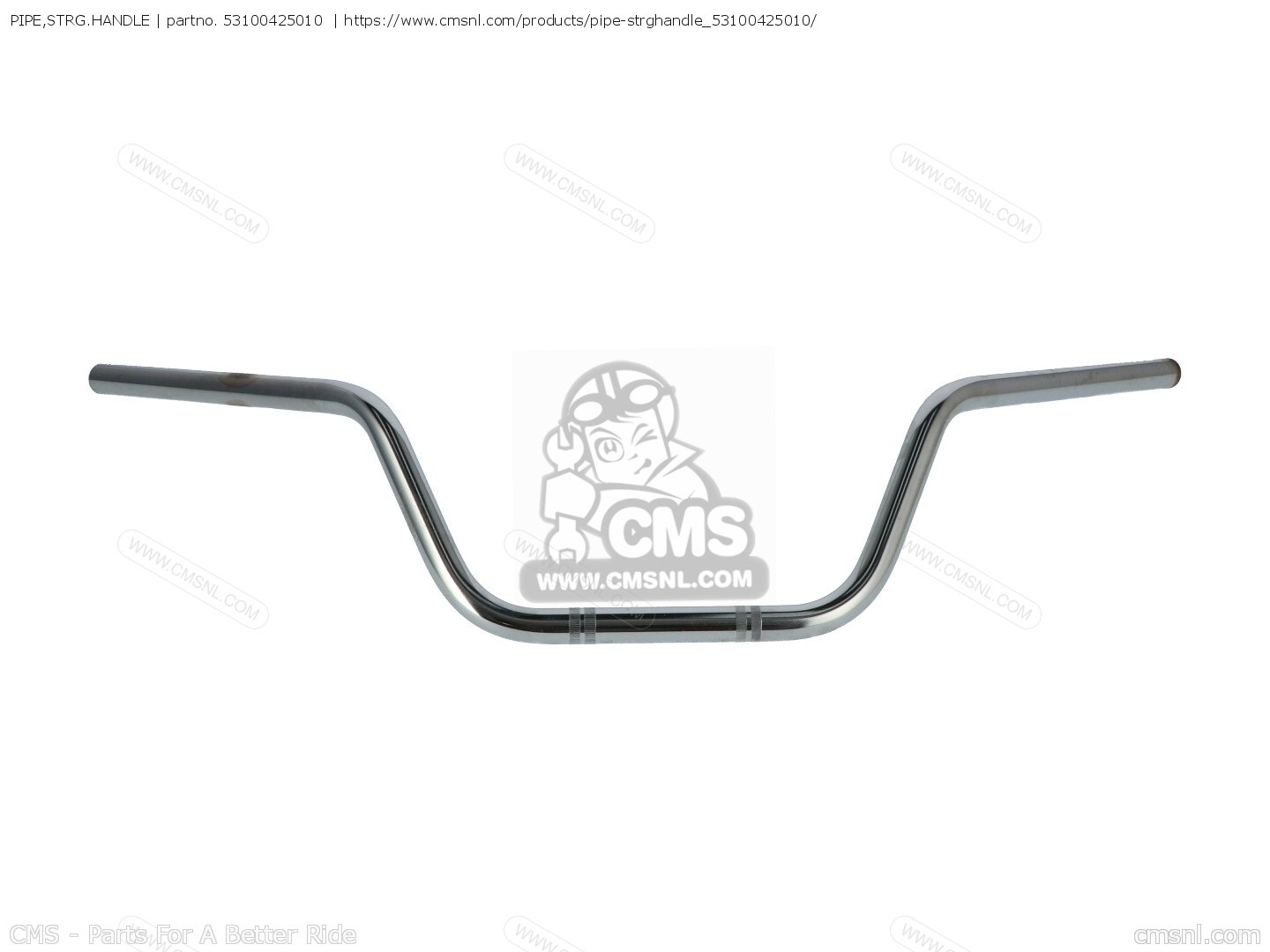 53100425010: PIPE,STRG.HANDLE Honda - buy the 53100-425-010 at CMSNL