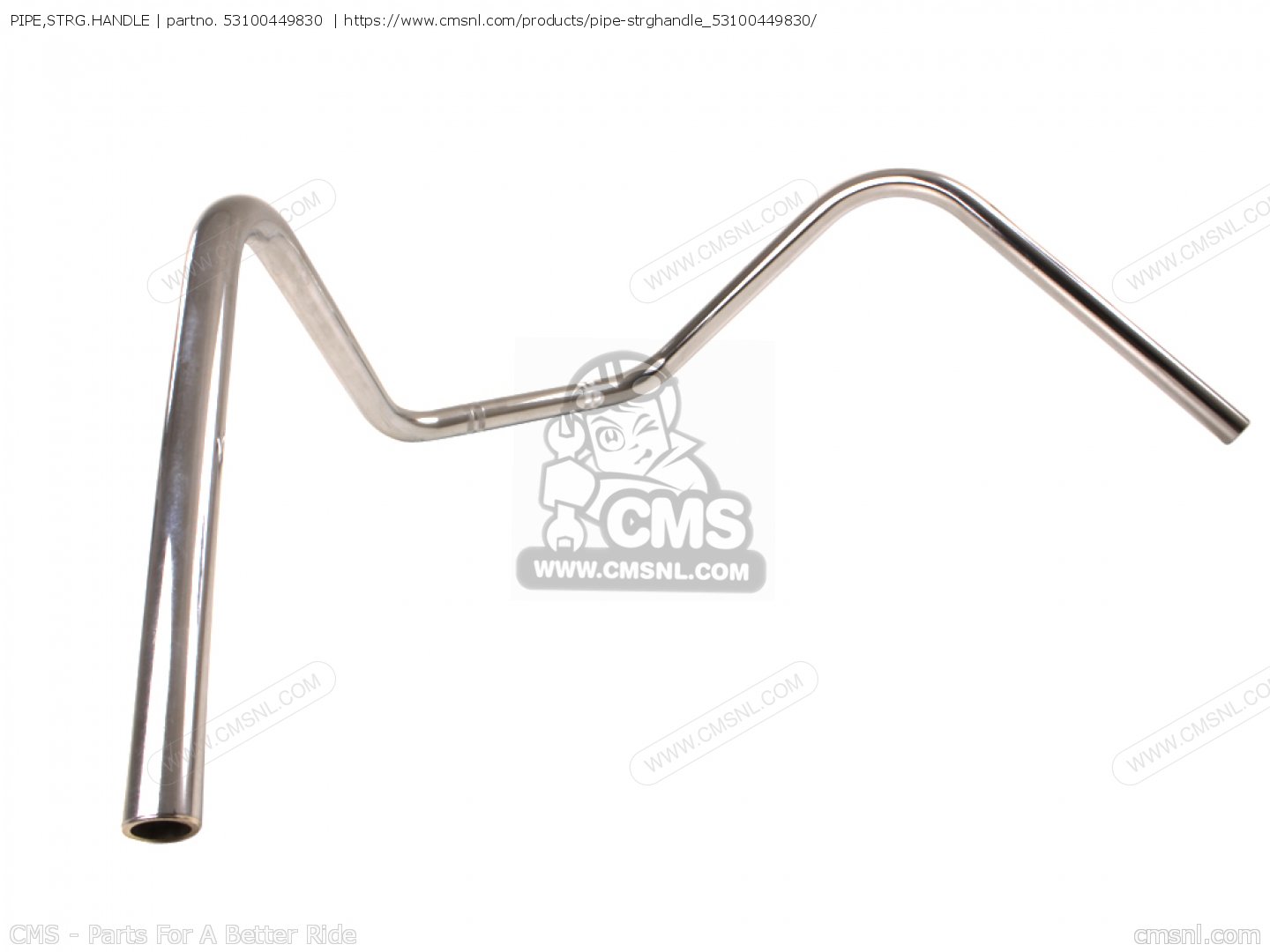 53100449830: PIPE,STRG.HANDLE Honda - buy the 53100-449-830 at CMSNL