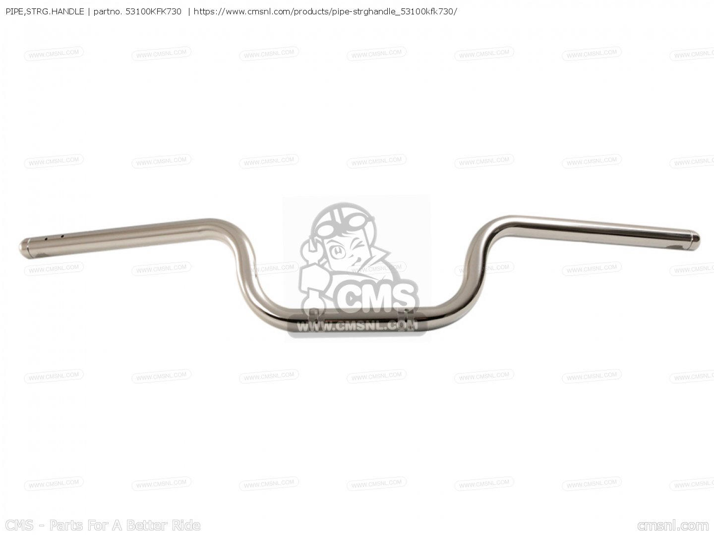 53100KFK730: PIPE,STRG.HANDLE Honda - buy the 53100-KFK-730 at CMSNL