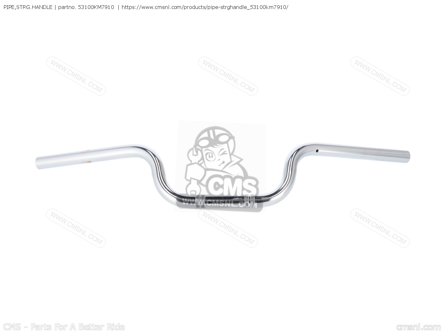 53100KM7910: PIPE,STRG.HANDLE Honda - buy the 53100-KM7-910 at CMSNL