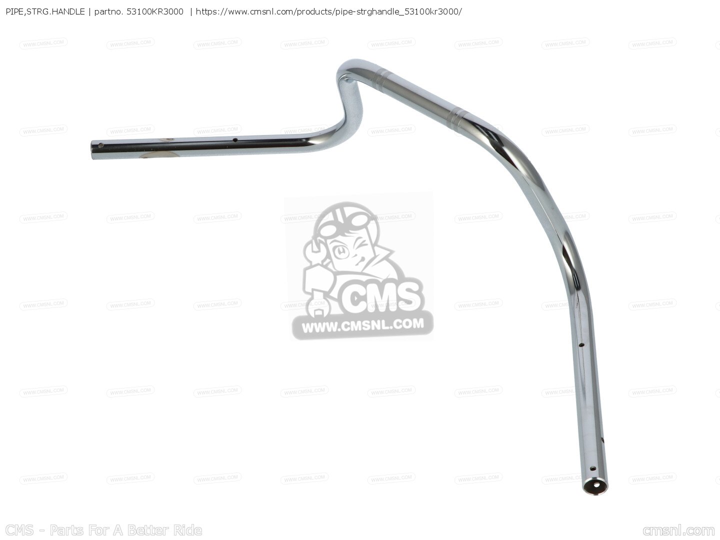 53100KR3000: Pipe,strg.handle Honda - buy the 53100-KR3-000 at CMSNL