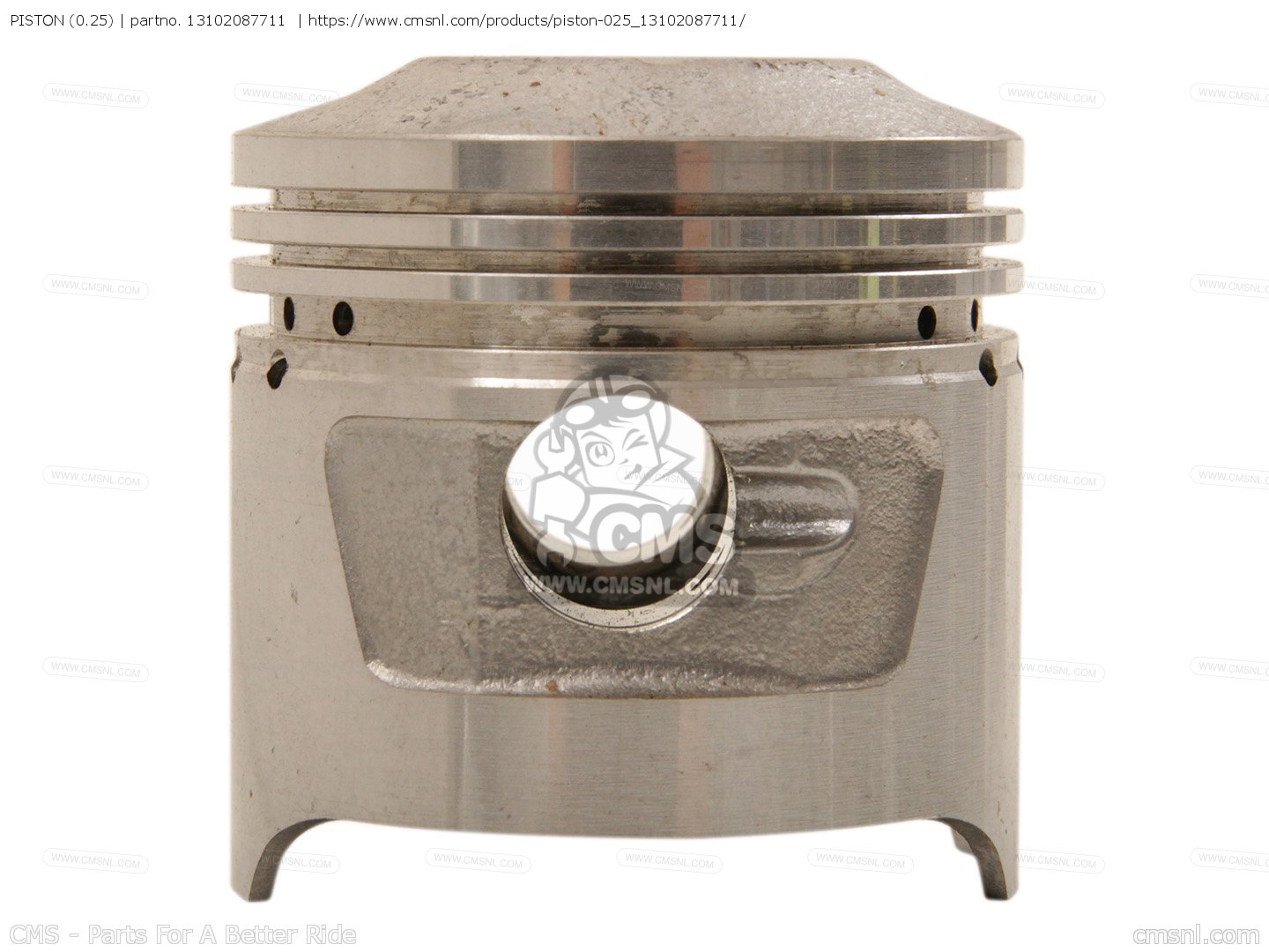 13102087711: Piston (0.25) Honda - buy the 13102-087-711 at CMSNL