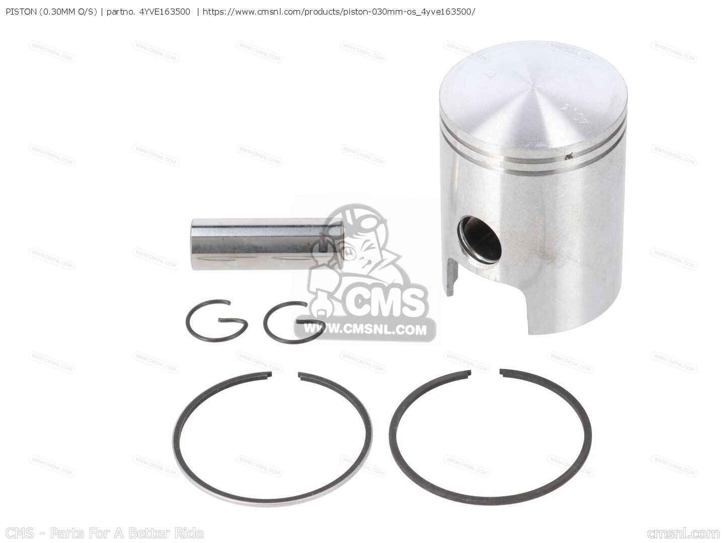 PISTON (0.30MM O/S) for DT50R 2003 1D41 ITALY 1B1D4-351F5 - order at CMSNL