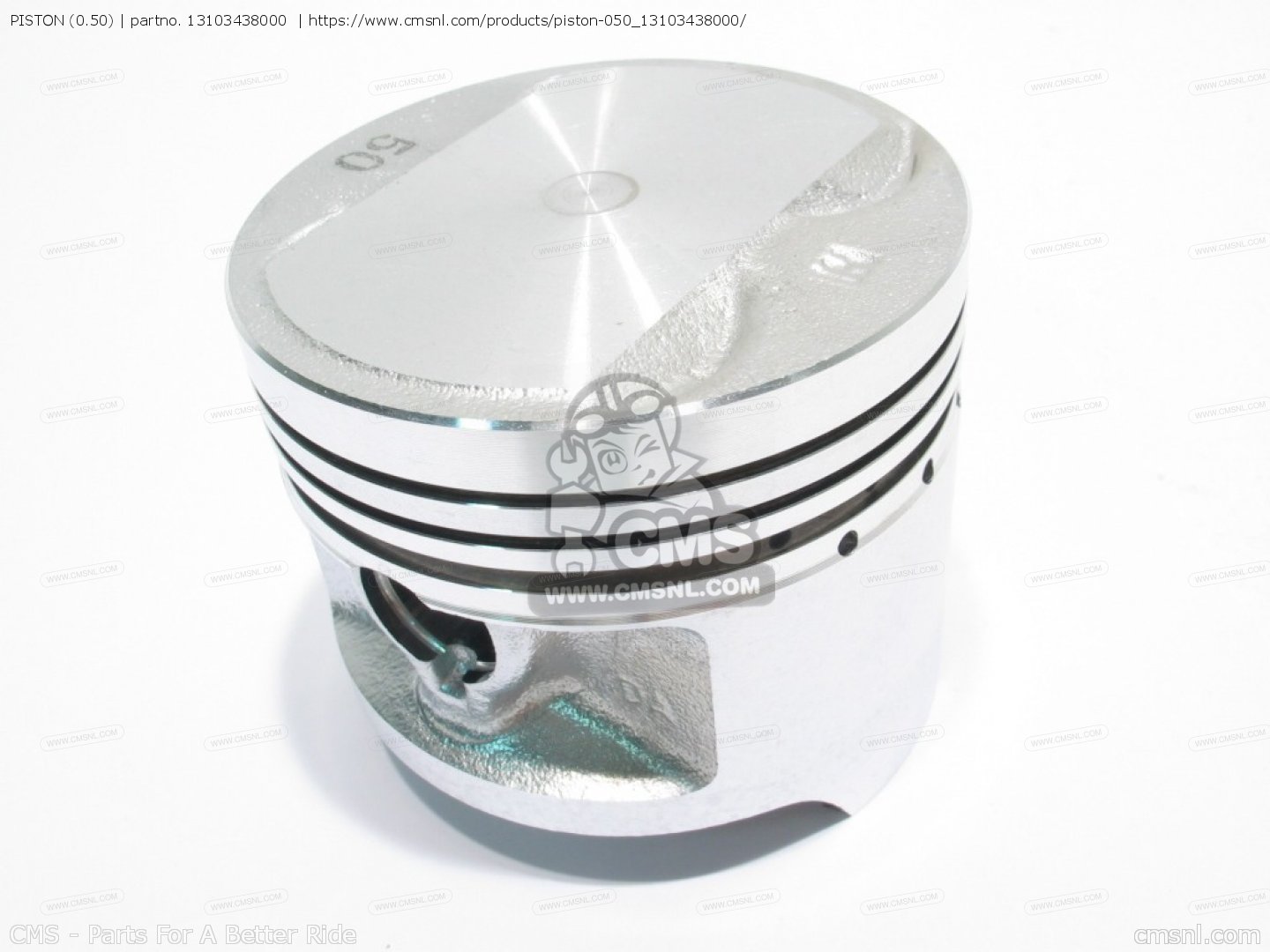 13103438000: PISTON (0.50) Honda - buy the 13103-438-000 at CMSNL