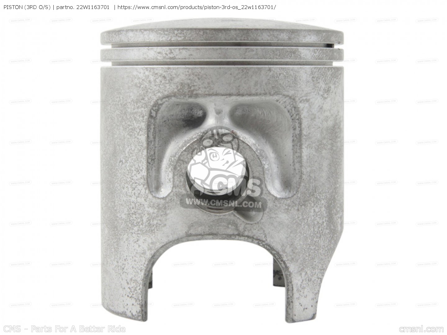 22W1163701: Piston (3rd O/s) Yamaha - buy the 22W-11637-01 at CMSNL
