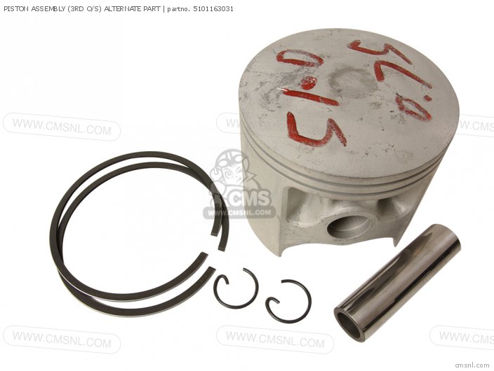 5101163031: PISTON ASSEMBLY (3RD O/S) ALTERNATE PART Yamaha - buy the ...