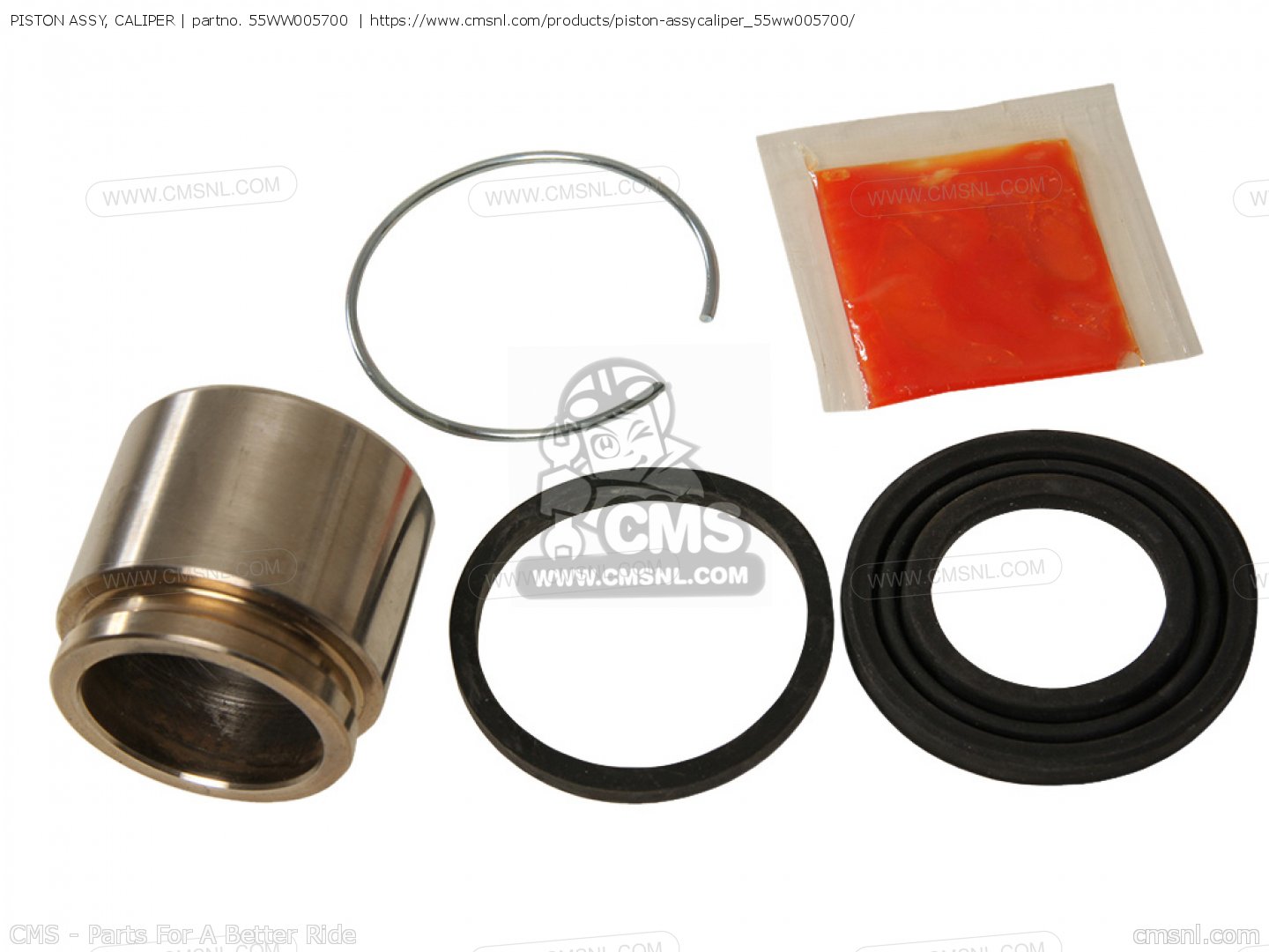 55WW005700: PISTON ASSY, CALIPER Yamaha - buy the 55W-W0057-00-00 at CMSNL