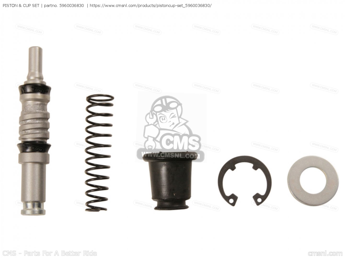 PISTON & CUP SET for Suzuki - order at CMSNL