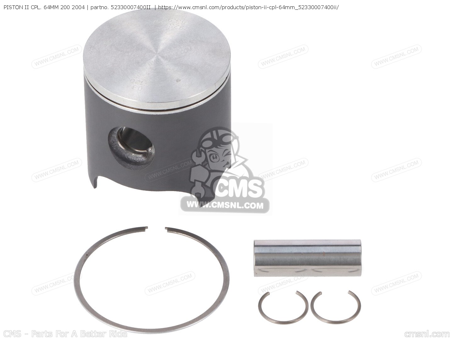 52330007400II: PISTON II CPL. 64MM 200 2004 KTM - buy the 52330007400 ...