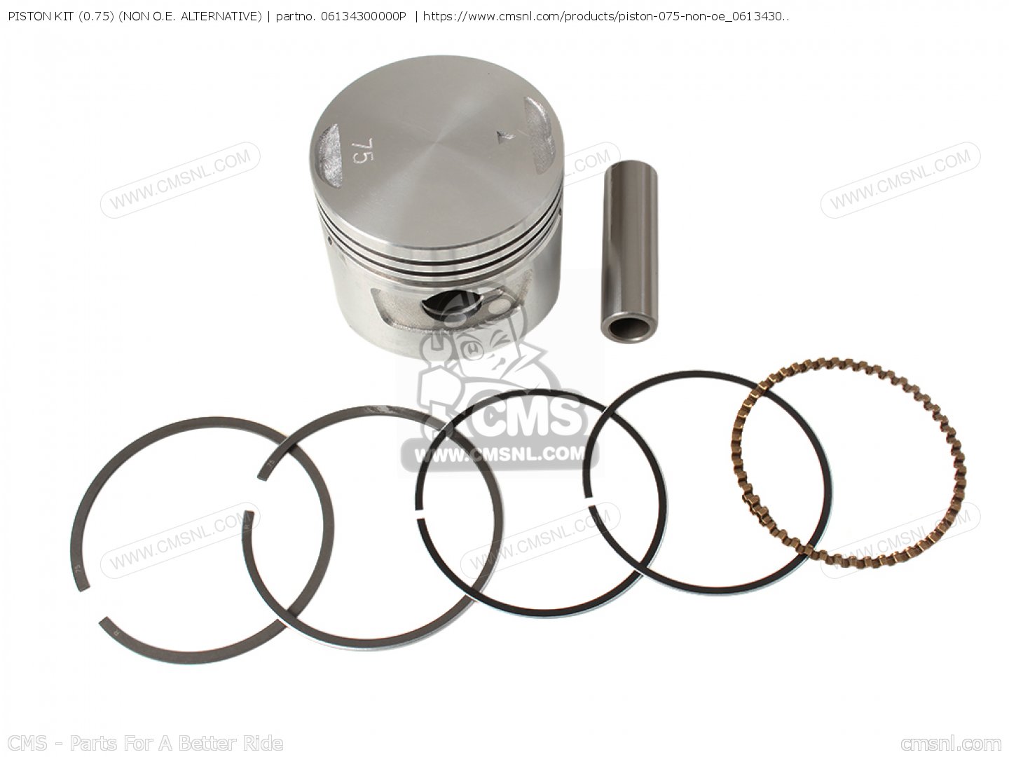 06134300000P: PISTON KIT (0.75) (NON O.E. ALTERNATIVE) Honda - buy the ...