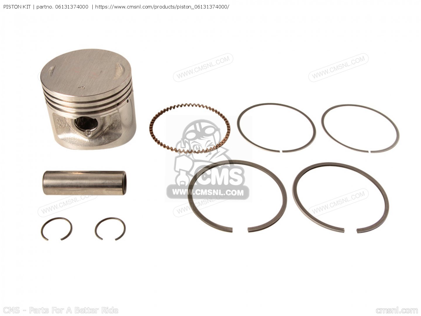 06131374000: Piston Kit Honda - buy the 06131-374-000 at CMSNL