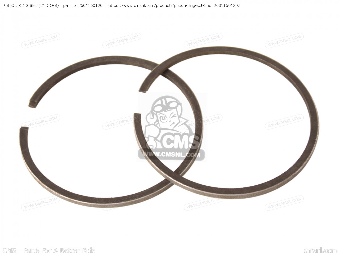 2601160120: Piston Ring Set (2nd O/s) Yamaha - buy the 260-11601-20-00 ...