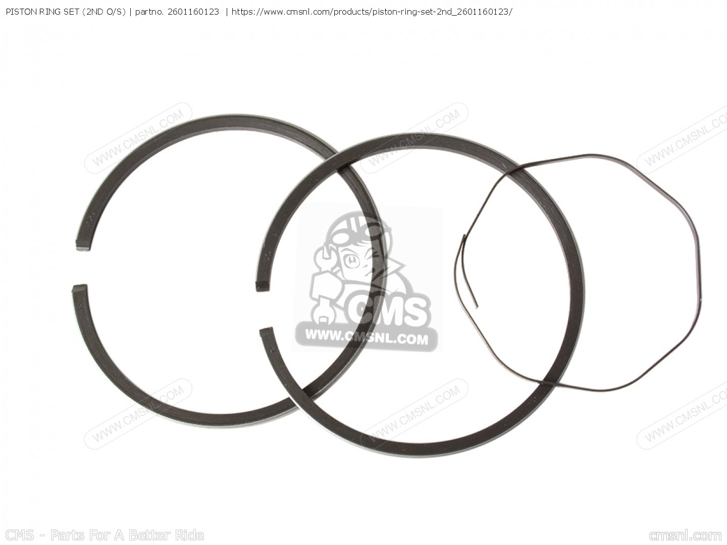2601160123: PISTON RING SET (2ND O/S) Yamaha - buy the 260-11601-23-00 ...