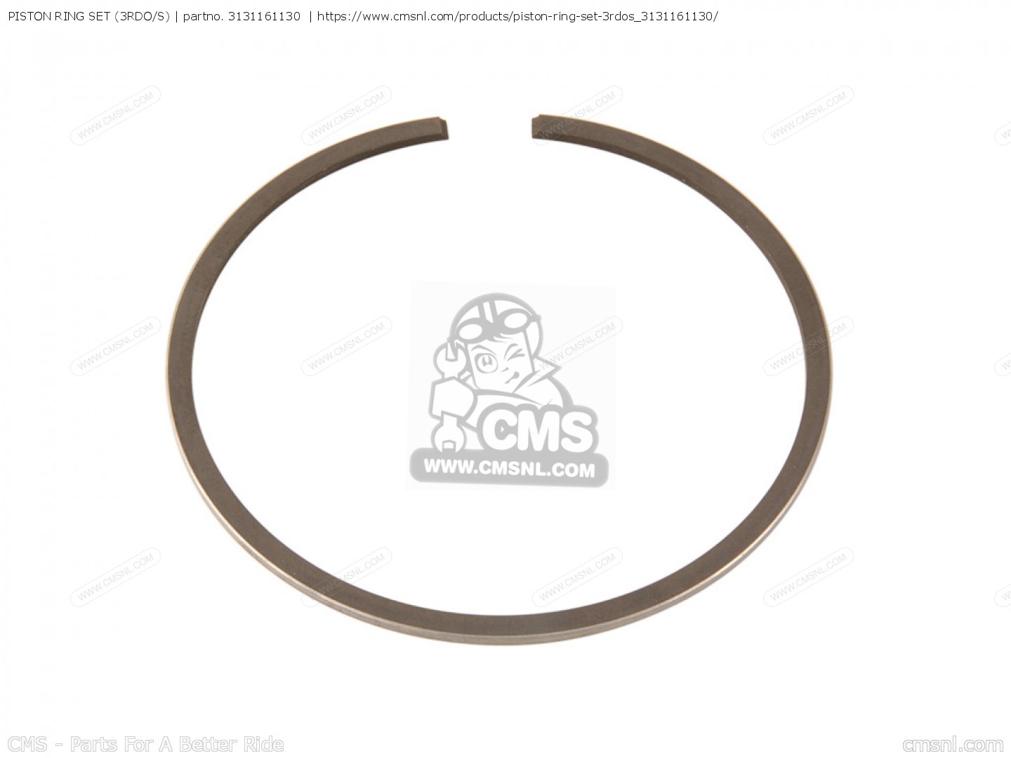 3131161130: PISTON RING SET (3RDO/S) Yamaha - buy the 313-11611-30-00 ...