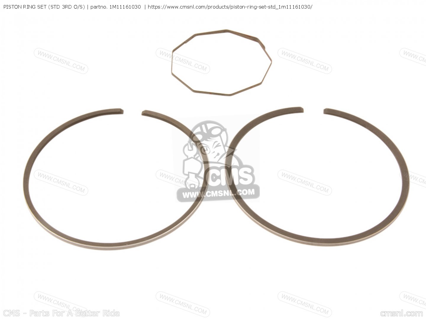 1M11161030: PISTON RING SET (STD 3RD O/S) Yamaha - buy the 1M1-11610-30 ...
