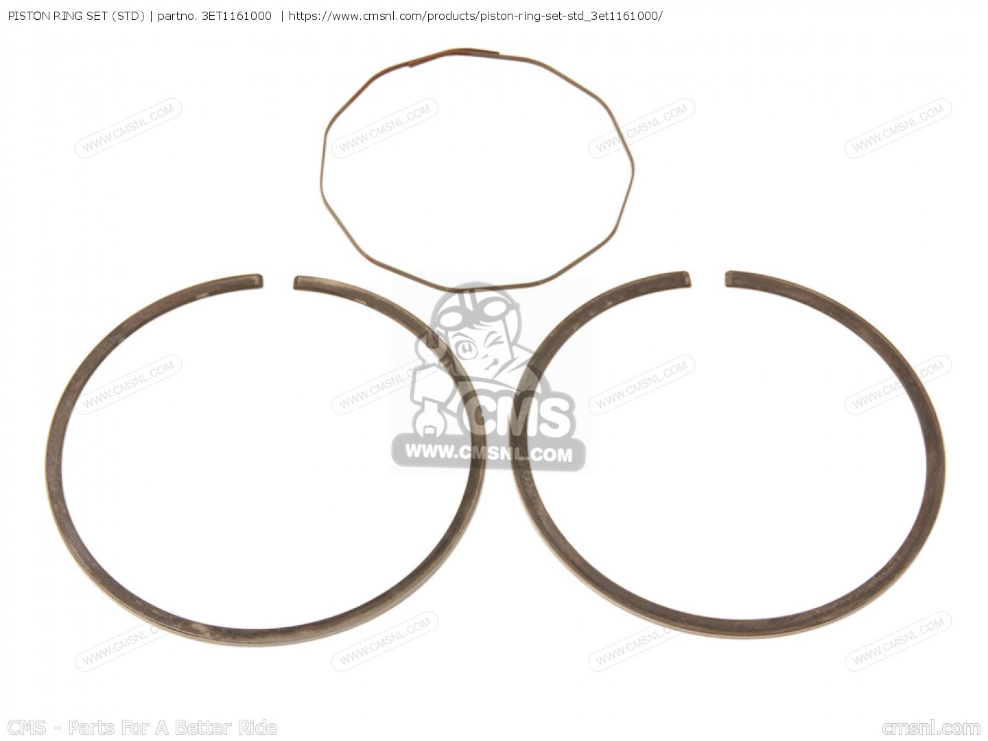 PISTON RING SET (STD) for Yamaha - order at CMSNL