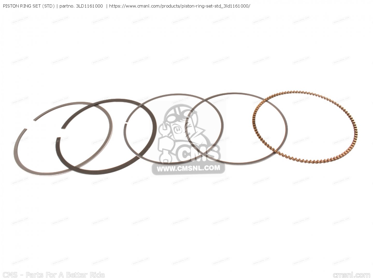 3LD1161000: PISTON RING SET (STD) Yamaha - buy the 3LD-11610-00-00 at CMSNL