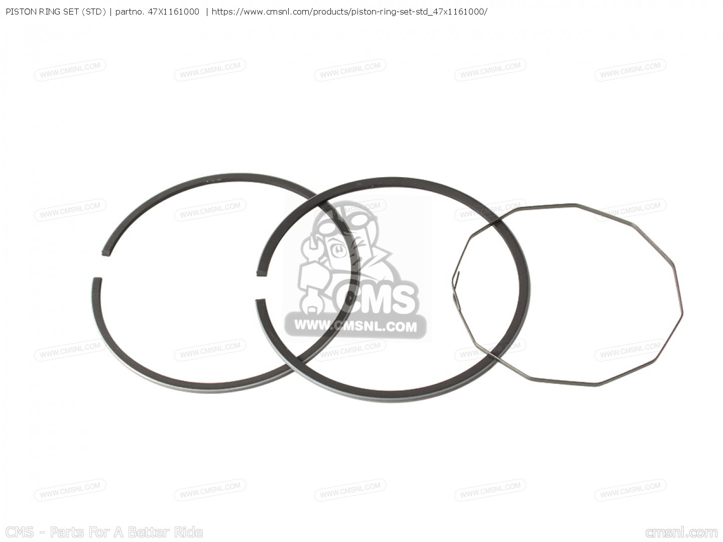PISTON RING SET (STD) for Yamaha - order at CMSNL