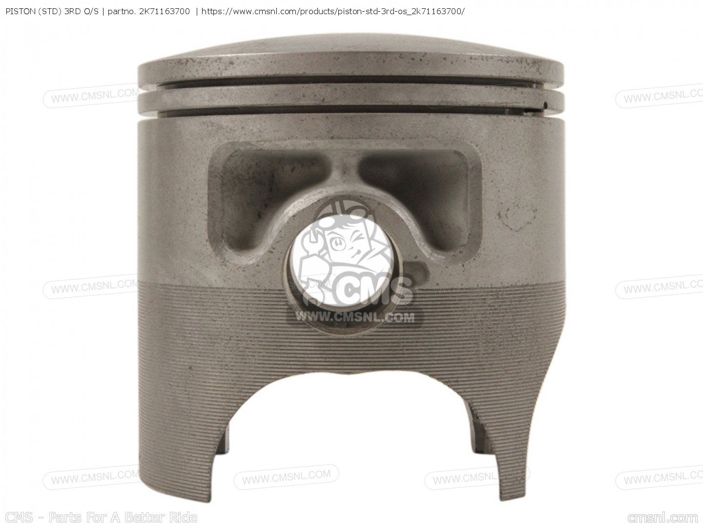 2K71163700: Piston (std) 3rd O/s Yamaha - buy the 2K7-11637-00 at CMSNL