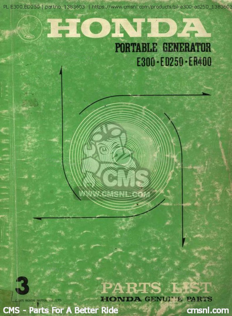 1383603: Pl E300,ed250 Honda - buy the 1383603 at CMSNL