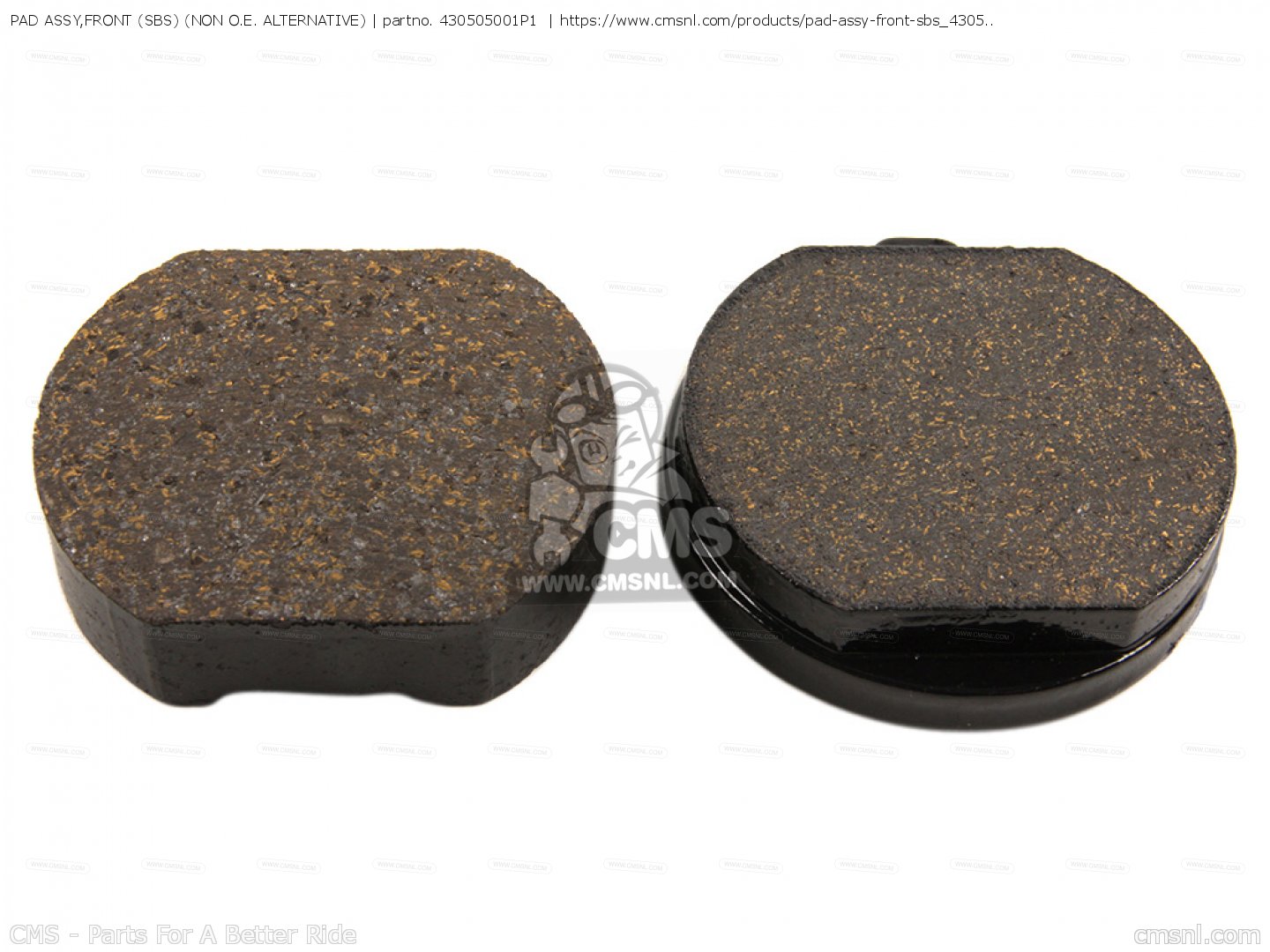 430505001P1 : Plaquette De Frein Ensemble Avant SBS NAS NON O.E ...